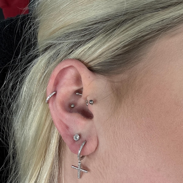 Everyday Gold Hoops, Straight Post Barbell Hoops, Everyday Gold ...