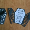 Gothic Coffin Card, Bat Spiderweb SVG, Halloween Party Spooky Bat Card ...