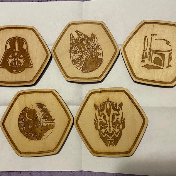 Star Wars Coasters | Star Wars Party Decorations | Star Wars Gifts ...