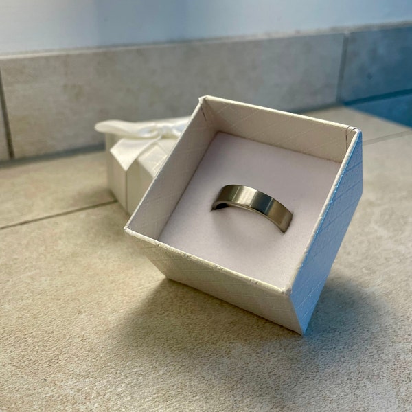 Simple Titanium Ring, Classic Wedding Band, Mens Modern Ring, Womens ...