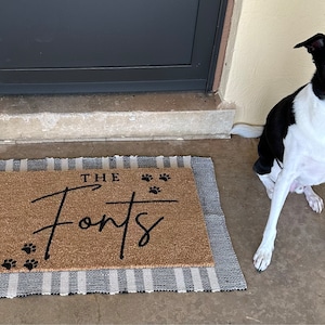Dog Custom Doormat Welcome Mat Pet Lover Gifts Housewarming Gift ...