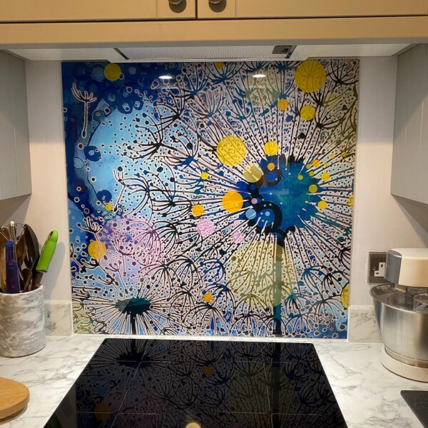 Dandelion Ceramic Wall Art Mini Tile Framed Art Housewarming Birthday ...