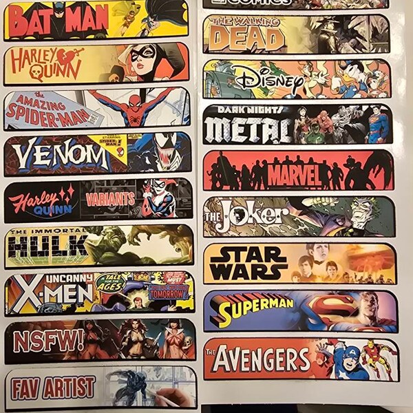 Custom Comic Books Divider Labels, Comic Labels, Comic Stickers ...
