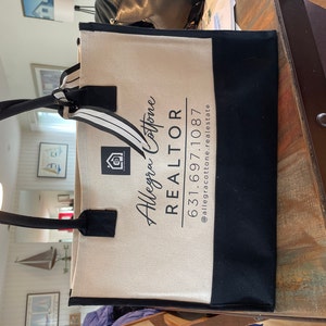 Realtor Tote Bag Personalized Business Tote Bag Custom Real Estate ...