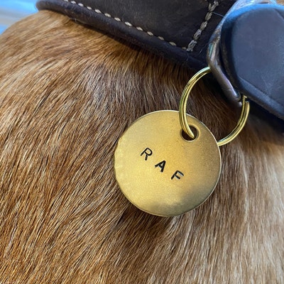 Custom Hand Stamped Dog Tags Simple Handmade Pet Id Tag - Etsy