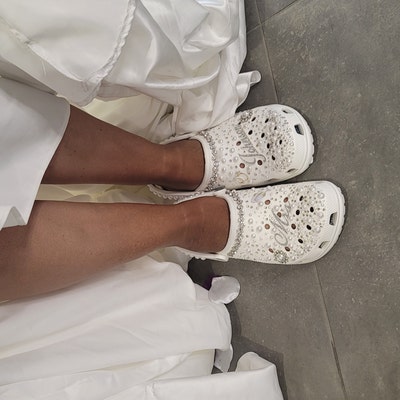 Bride Elegant Wedding Crocs Comfortable Shoes for Brides, Bridal Party ...