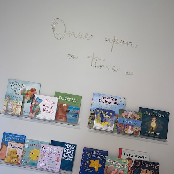Once Upon a Time Wire Sign | Reading Corner Decor | Library Sign ...