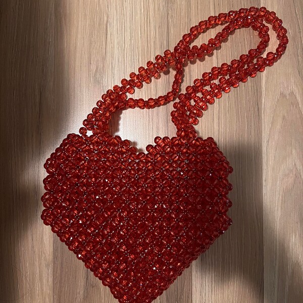 Crystal Green Beaded Handbag , Handmade Bead Bag , Custom Design ...