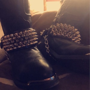 Pair of Spiked Punk Bootstraps | Etsy