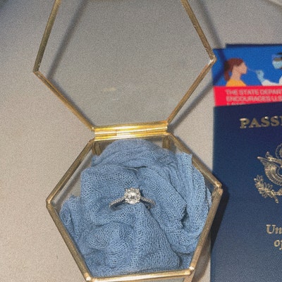 Geometric Glass Jewelry Box With Velvet Ring Box Option - Etsy