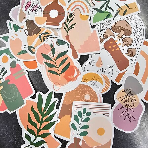 Boho / Aesthetic Quote Sticekers, Vinyl Motivational Stickers for ...