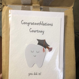 Personalised Dental Graduation Congratulations Card, Passing Exams ...