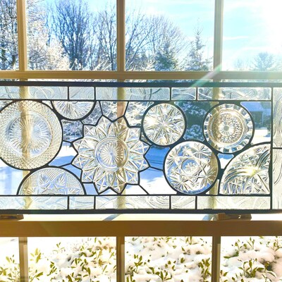 All Clear Collage Plate Window Panel Transom - Etsy