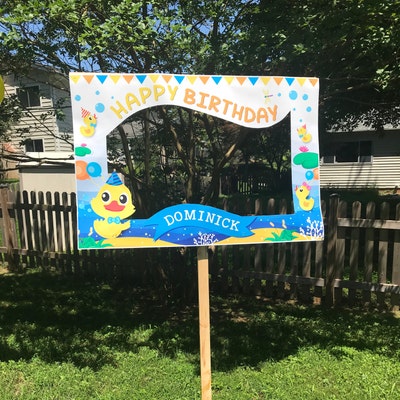 Rubber Duck Photo Booth Frame Birthday Props Birthday Signs - Etsy
