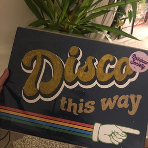 Disco Print Disco Slogan Disco Poster Disco This Way - Etsy