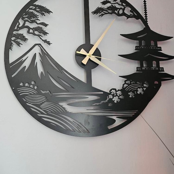 Metal Pine Tree Silhouette Wall Art, Handcrafted Forest Landscape Decor ...