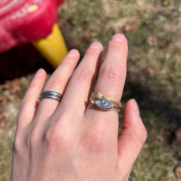 Signet Bezel Set Asscher Cut 10MM Moissanite Ring, Engagement Ring 14K Gold Anniversary Gift for ...