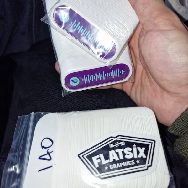 100 CUSTOM Spotify Code Stickers Slaps - Etsy
