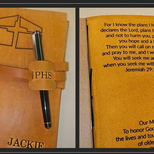 Personalized Prayer Journal, Christian Gift for Men, Wrap Leather ...