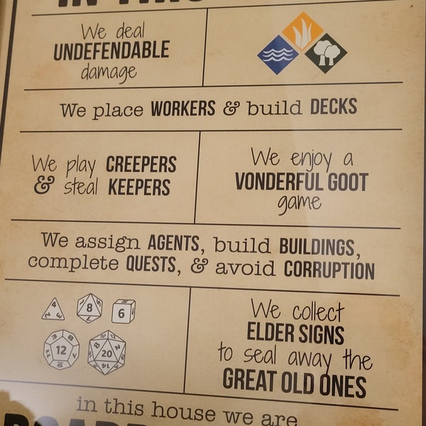 Custom Vintage Style Board Game Wall Art~personalized Table Top Game ...