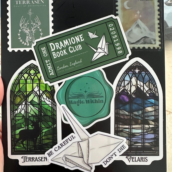 Terrasen Stamp Sticker VINYL STICKER Sarah J Maas Throne of Glass City ...