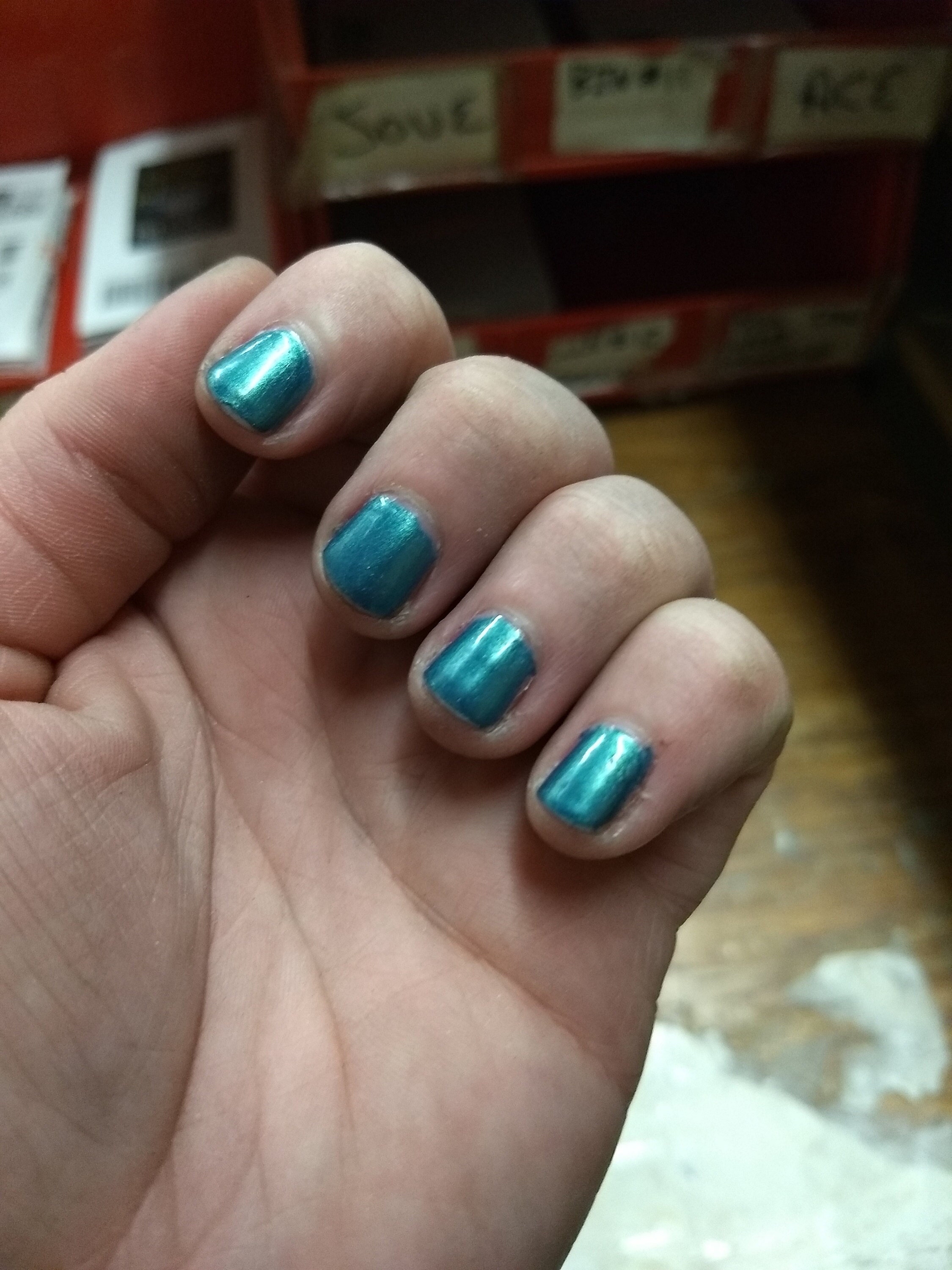 WARLOCK Blue Green Duochrome Nail Polish | Etsy