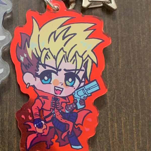 Trigun Vash Wolfwood Knives 3" Holographic Flower Charm - Etsy