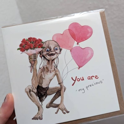 You Are My Precious Card, Funny Valentine Card, Gollum Valentines Card ...