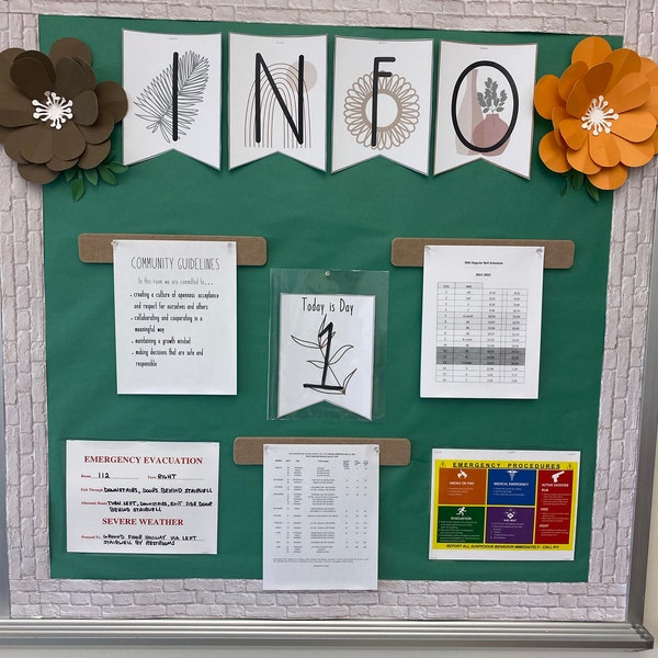 BOHO VIBES Bulletin Board Banners | Neutral Classroom Bunting ...