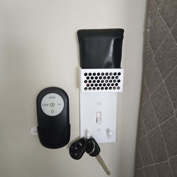 Light Switch Key & Wallet Storage - Entryway Switch Plate Organizer ...