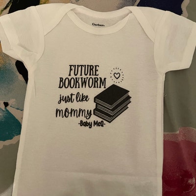Book Lover Baby Onesie® Future Bookworm Just Like Mommy - Etsy