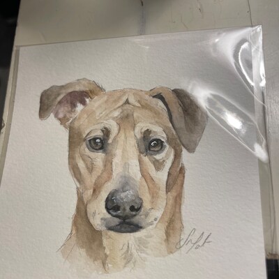 MINI Pet Portraits Simple Custom Pet Portrait. Animal Watercolor ...