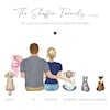 Custom Portrait Family Print, Personalized Gift for Family, Our Family ...