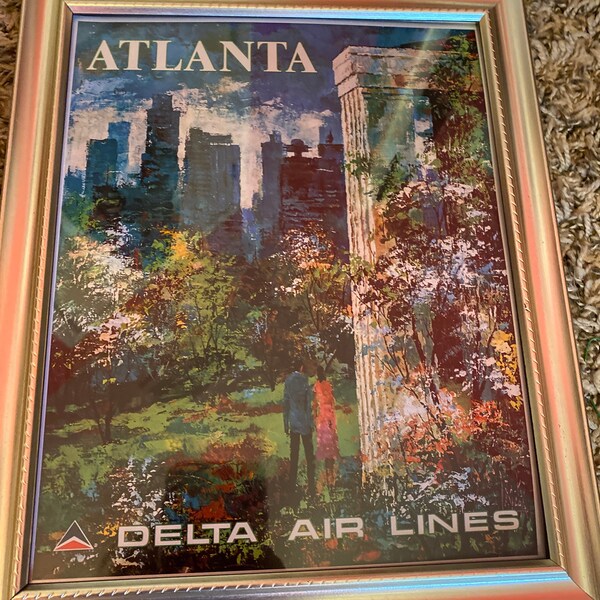 Travel Poster Atlanta Print Art Georgia Vintage Home Decor (XR2205) - Etsy