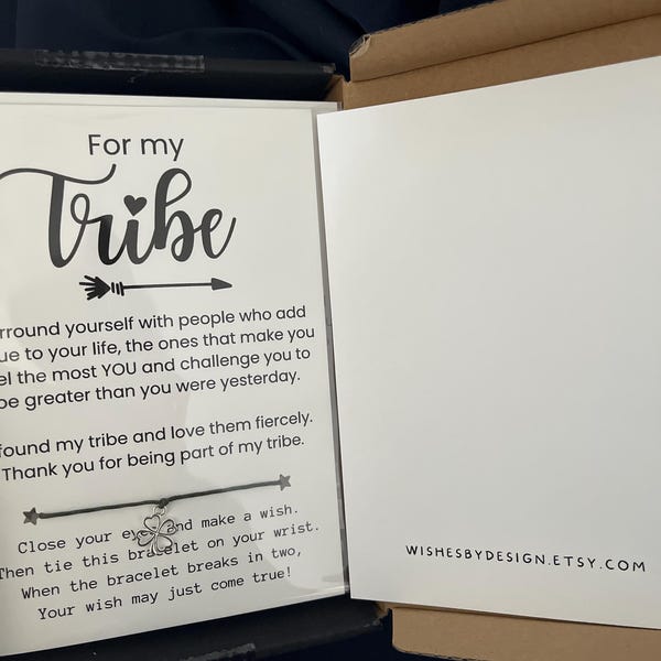 FOR MY TRIBE, Wish Bracelet, Girls Weekend Gift, Girls Trip Gift, Tribe ...