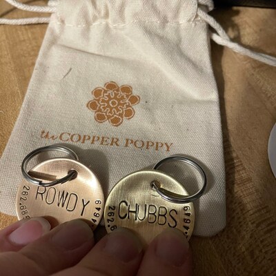Custom Dog Tag / Custom Pet ID Tag Lucy in 1.25'' Domed Bronze ...