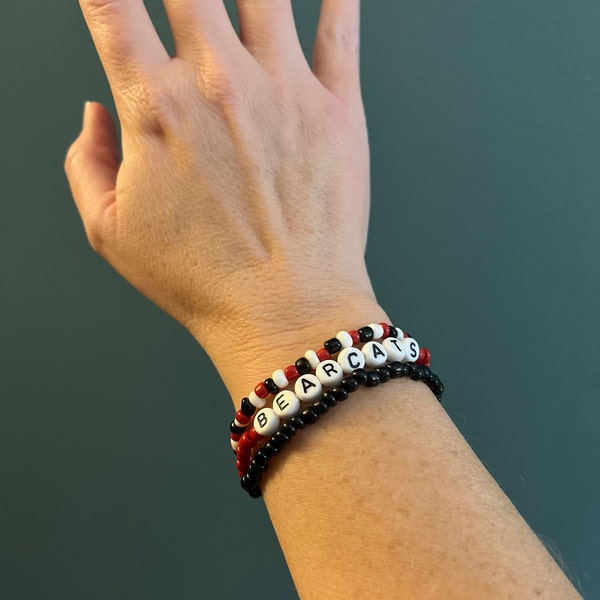 Sports Team Bracelet / Team Colors / Beaded Bracelet / School Team ...