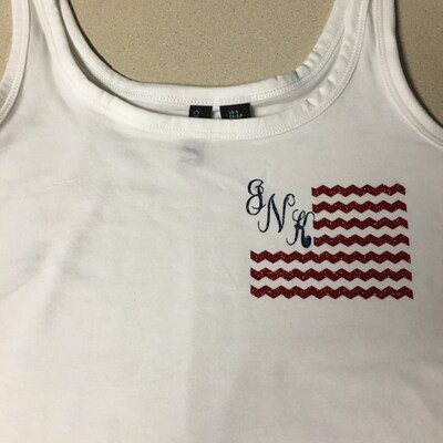 Chevron Flag Monogram Frame SVG File Svg / DXF / PDF / Jpg for Cameo ...