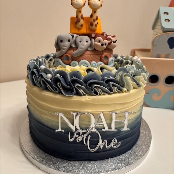 Noah's Ark Fondant Cake Topper Around 5,5 Inches High. Edible Toppers ...