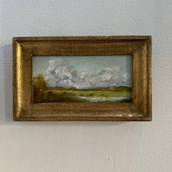 Coastal Seascape Painting Original Ocean Cloud Sailboat Art in Large ...