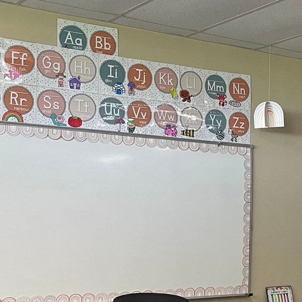 Boho Classroom Alphabet Posters: Neutral Decor (digital Download) - Etsy