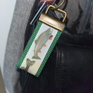 Green Fish Key Fob Keychain Keyring, Fathers Day Gift, Gift for Dad ...