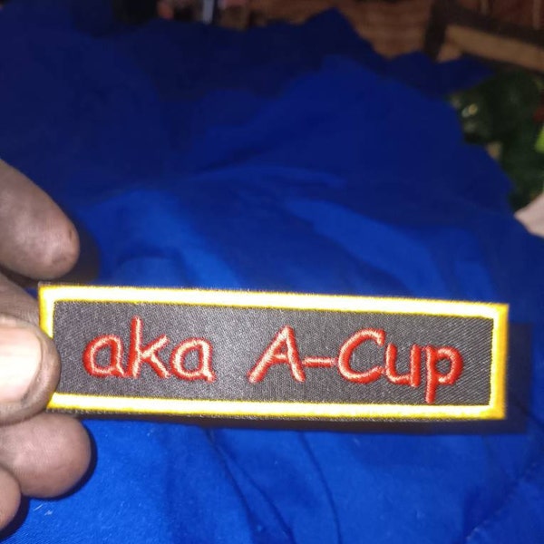 1"x4" Custom Embroidered Name Tag Motorcycle Personalized Biker Patch ...