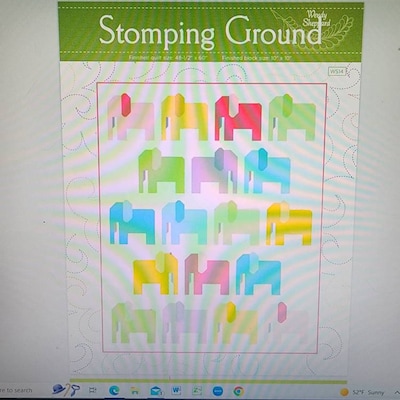 STOMPING GROUND Elephant Fat Quarter Pieced Quilt Pattern PDF - Etsy