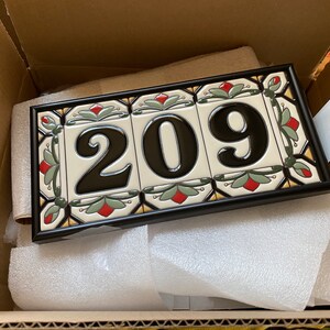 House Numbers Address Tiles Framed Set Custom Address Tiles | Etsy