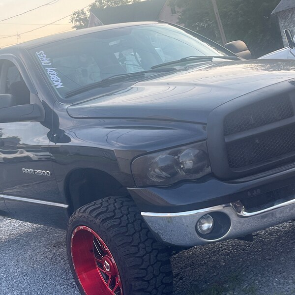 CUSTOM TEXT Vertical STACKED Windshield Vinyl Side Decal Sticker Truck ...