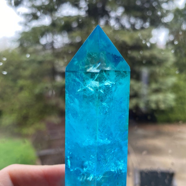Blue Aura Quartz Point, Blue Angel Aura Quartz, Aqua Aura Quartz Point ...