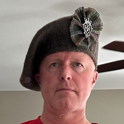 Outlander Scottish Tam Bonnet, Hand Knit Felted Highlands Wool, 12 ...