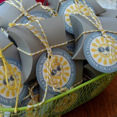 Instant Download Sun Thank You Tags, Gender Neutral Grey Yellow You Are ...