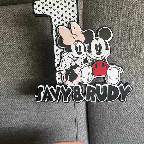 Modern Mickey Mouse Cupcake Topper, Mickey Mouse Cupcake Topper, Mickey ...